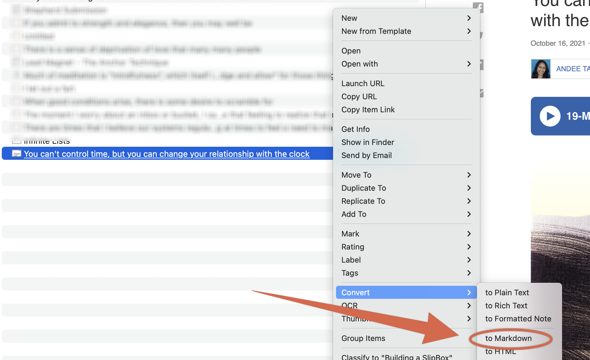 Converting to Markdown in DEVONthink | Kourosh Dini